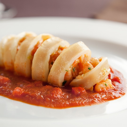 Lula Recheada com Camarões | Receitas | Salada